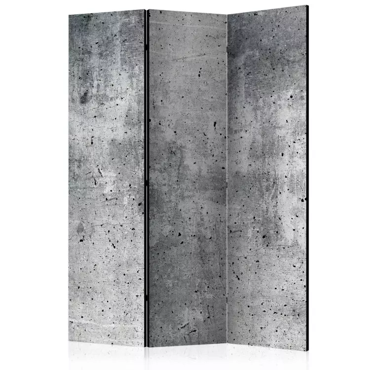 Biombo Concreto Fresco (3 peças) - padrão industrial em tons de cinza ...