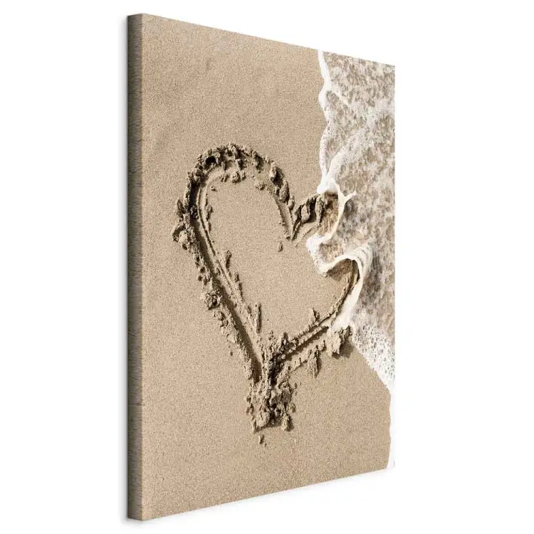 Quadro em tela Onda de Amor Vertical - paisagem em forma de coração na ...