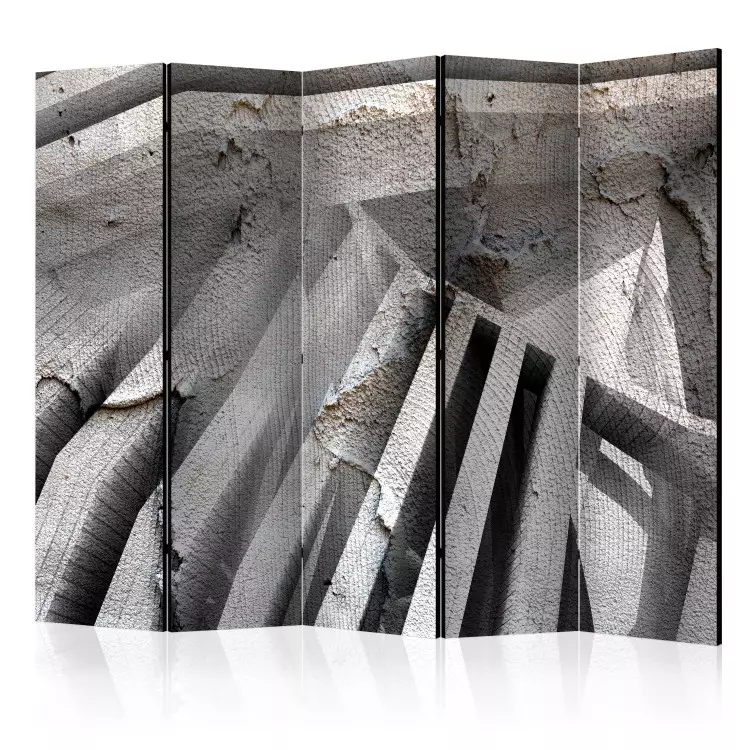 Biombo Concreto 3D II - abstração industrial em cinza - [product ...
