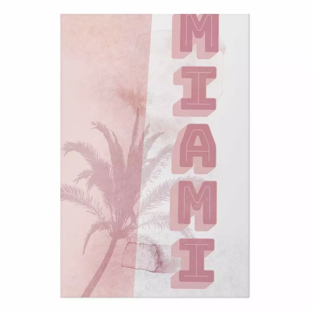 Poster decorativo Neon delicado - letras de Miami construídas a partir ...