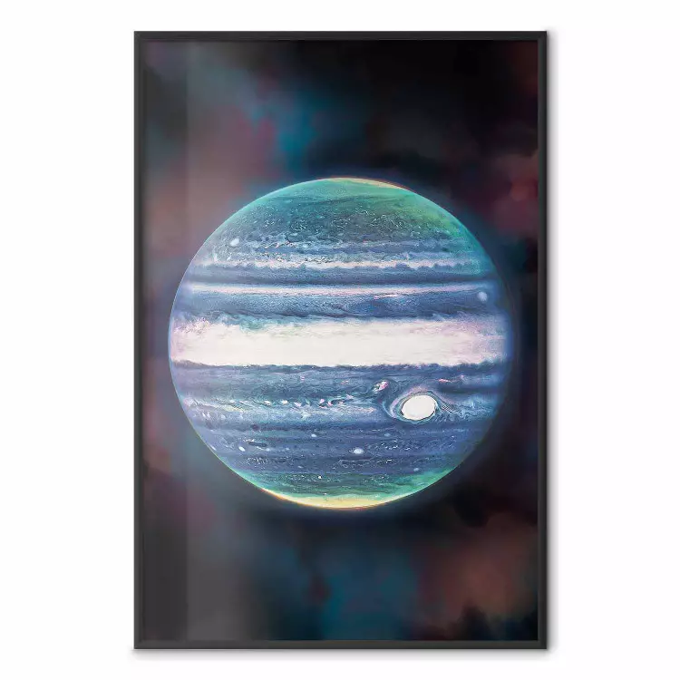 Cartaz Júpiter, o planeta - grande plano de Júpiter no espaço e das ...