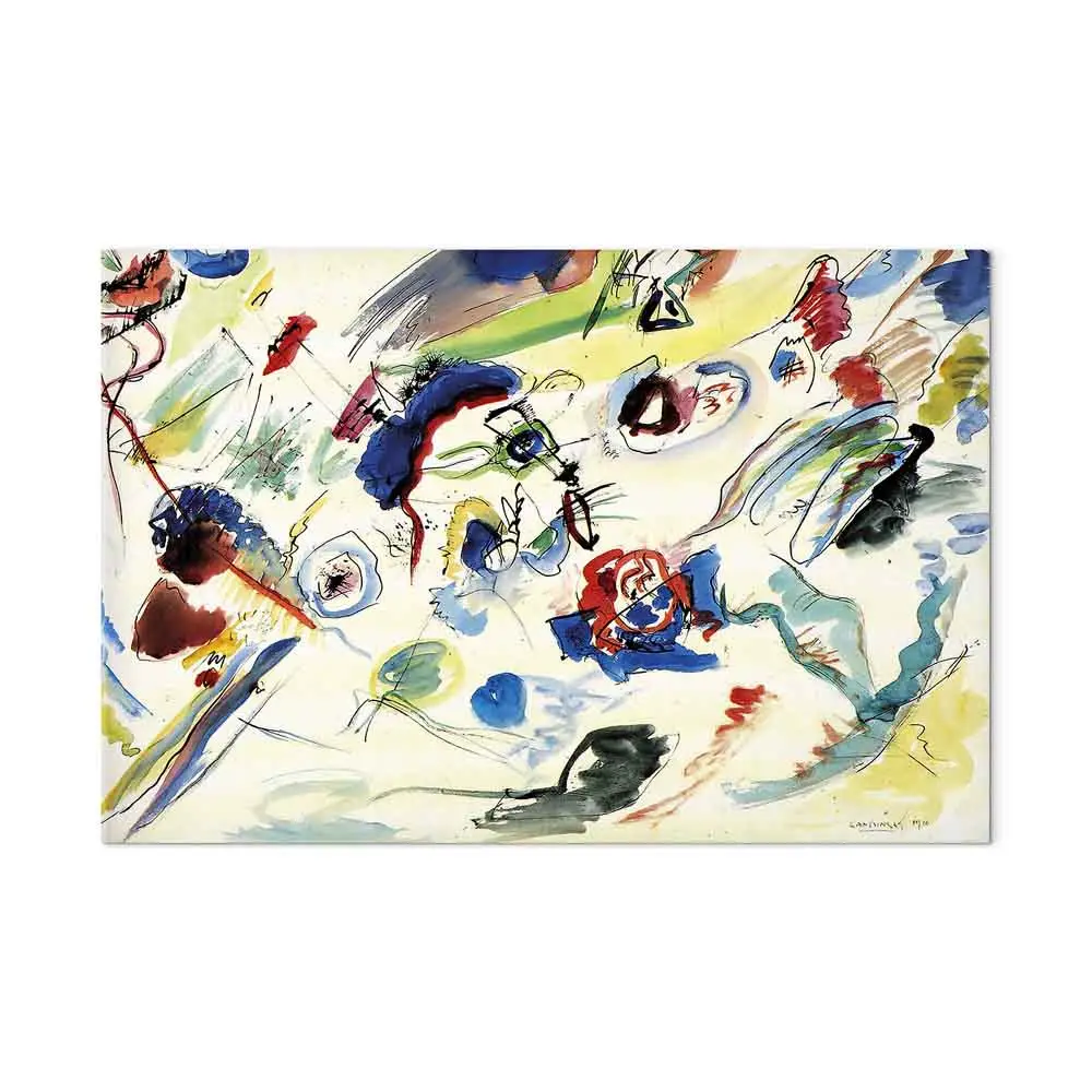 Quadro Watercolor Drawings - Subtle Spots on a White Background ...